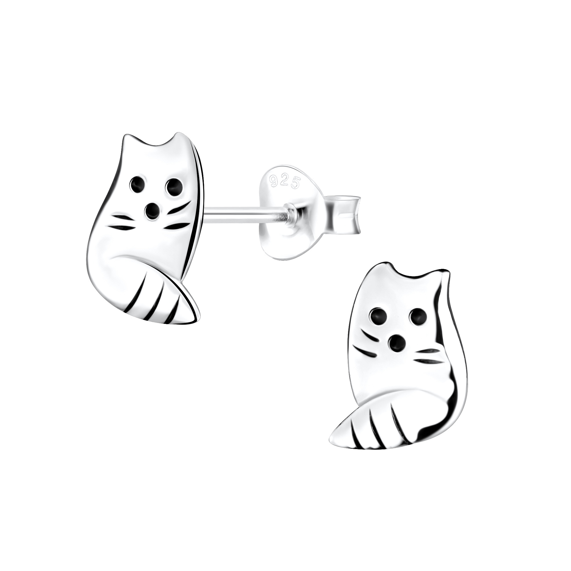 Silver JD | Sterling Silver Fox Ear Studs – JD1244