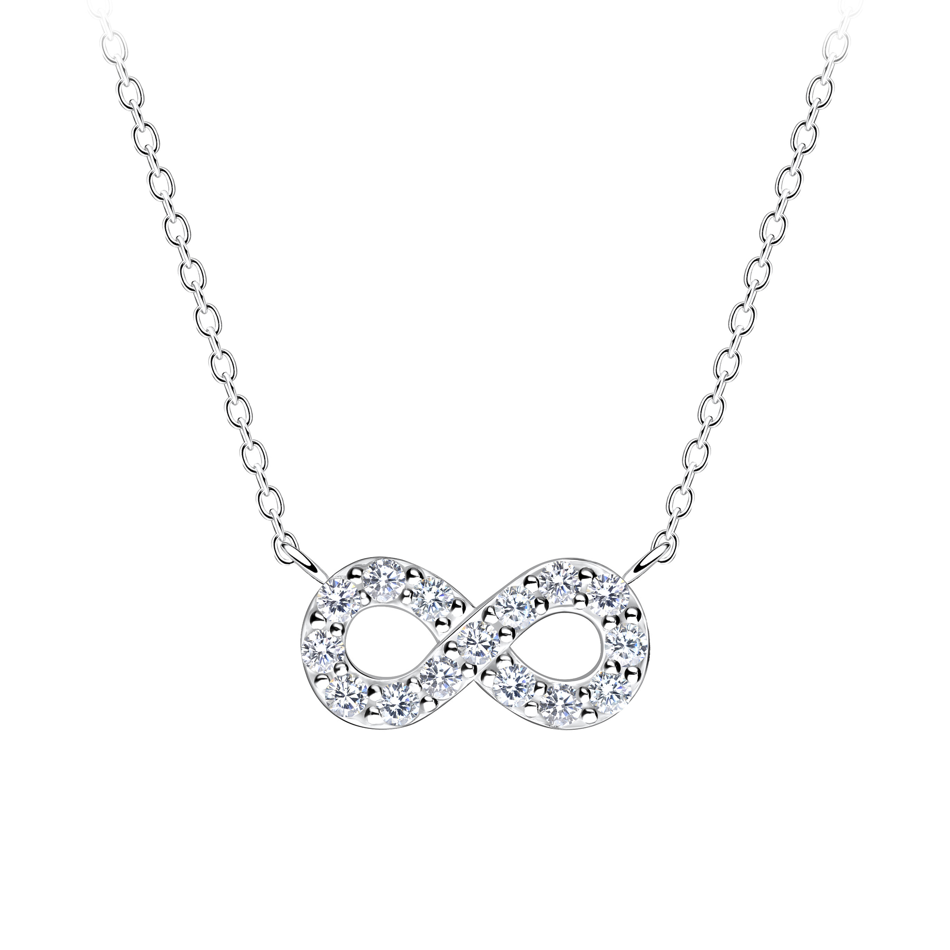 Silver JD | Sterling Silver Infinity Necklace – JD17271