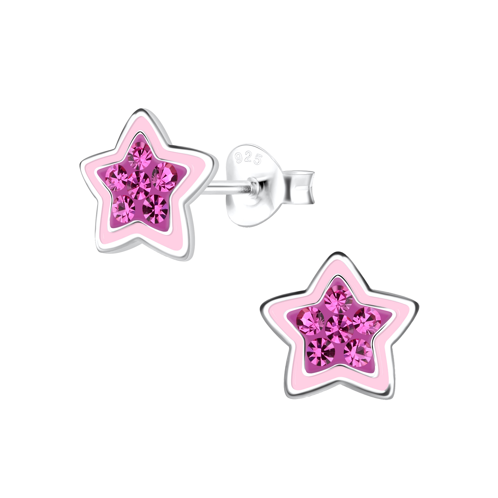 Silver JD | Sterling Silver Star Ear Studs – JD17515