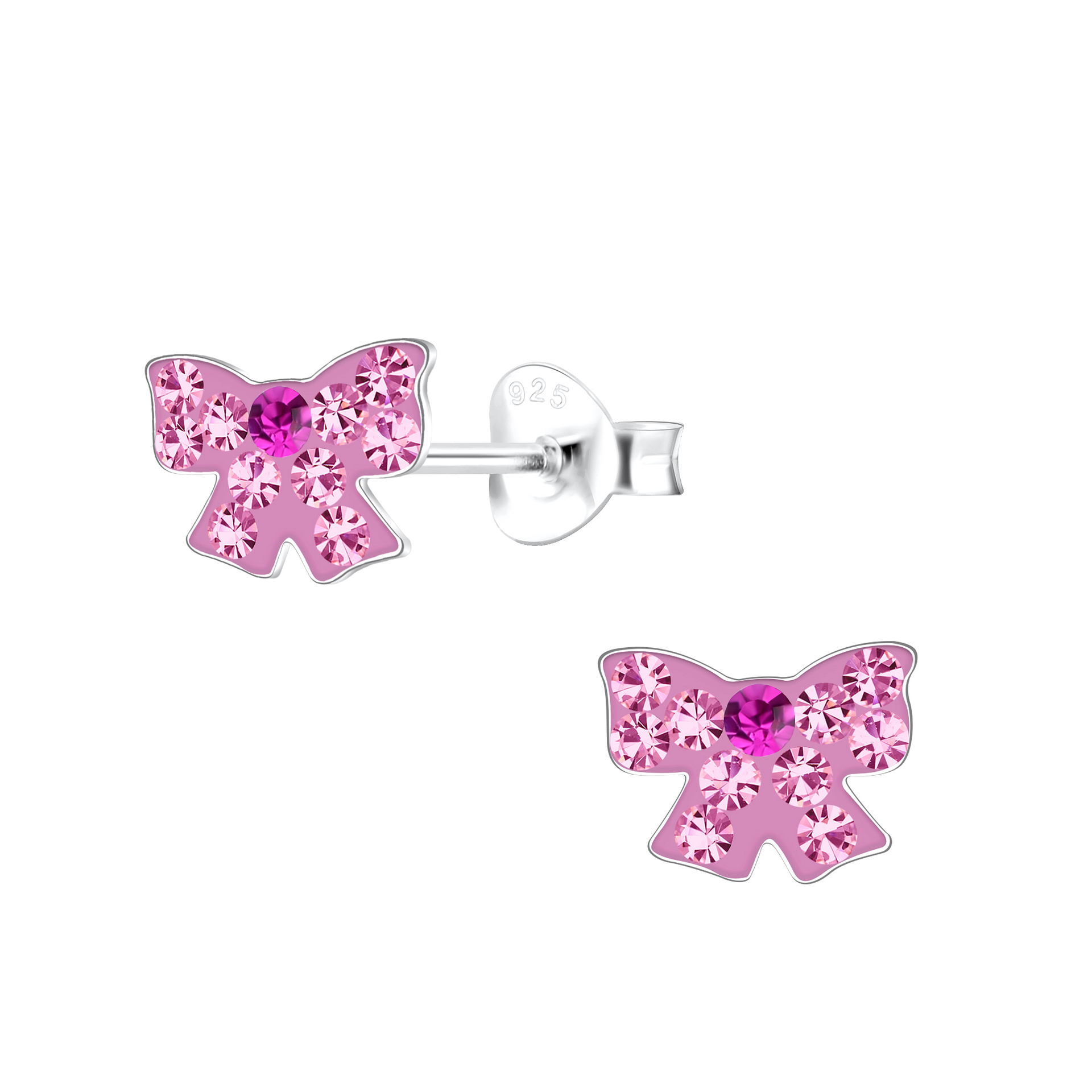 Silver JD | Sterling Silver Bow Ear Studs – JD18770