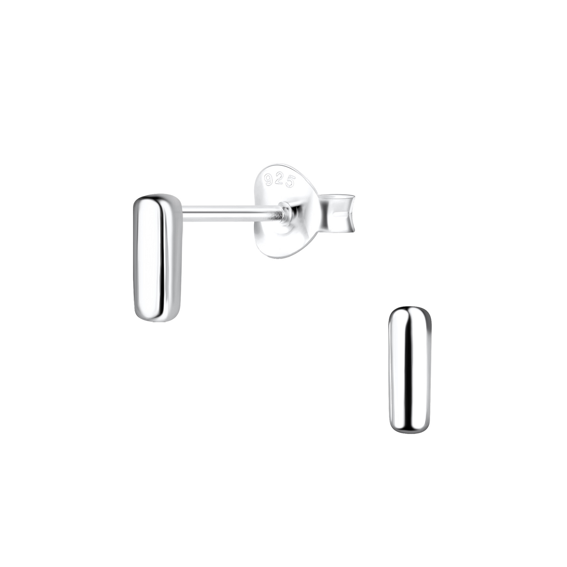 Silver JD | Sterling Silver Bar Ear Studs – JD18234