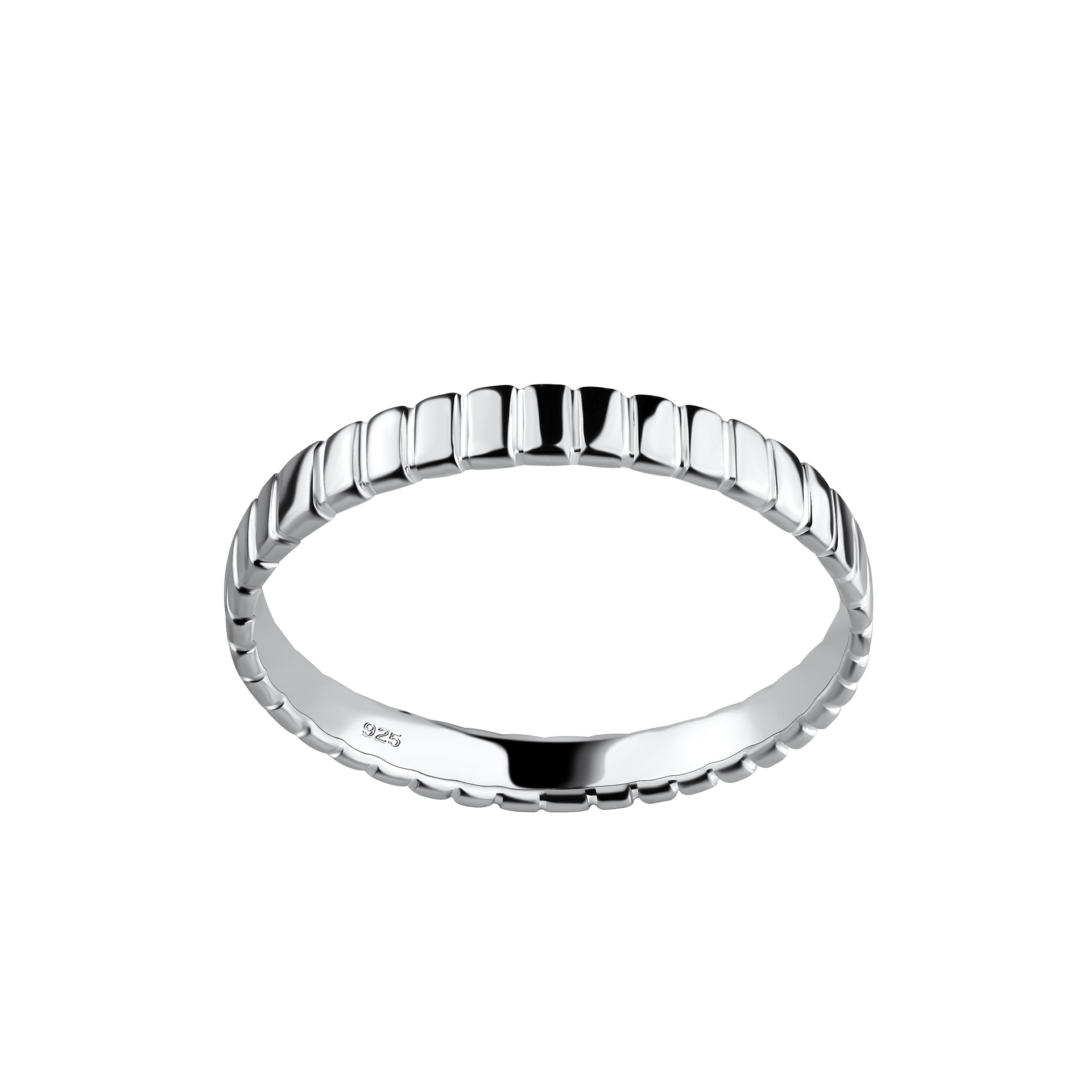 Silver JD | Sterling Silver Patterned Ring – JD18314